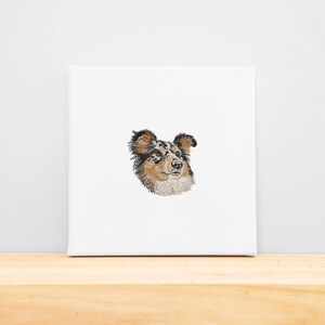 Shetland Sheepdog Embroidery File, Blue Merle, Dog Lovers, Realistic ...