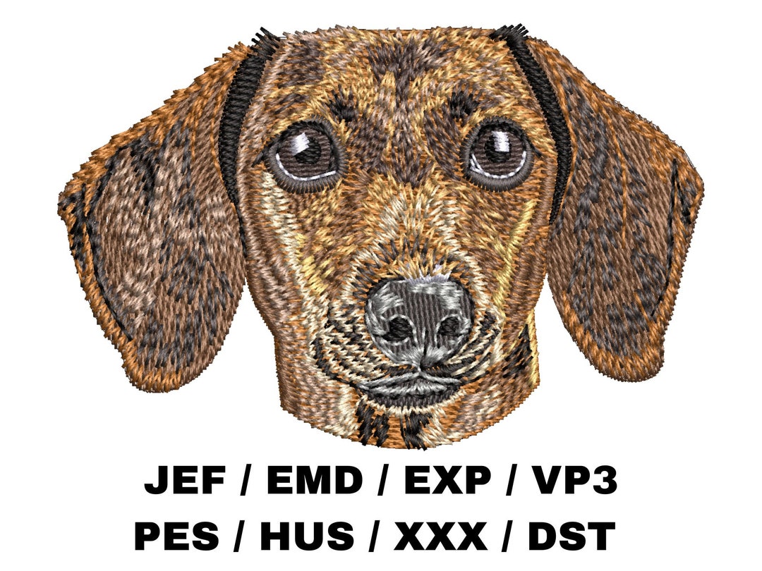 Dachshund Embroidery Pattern - Wiener Dog, Badger Dog, Sausage Dog ...