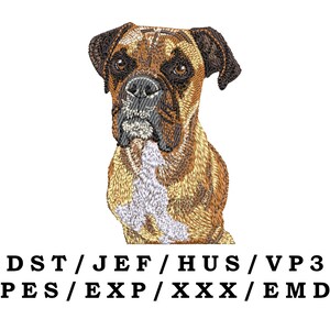 Boxer Dog Embroidery File Animal Crafts Realistic Dog - Etsy