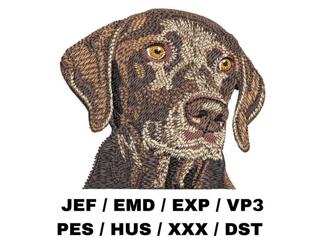 German Shorthaired Pointer Embroidery File - Dog Gifts - Realistic Dog ...