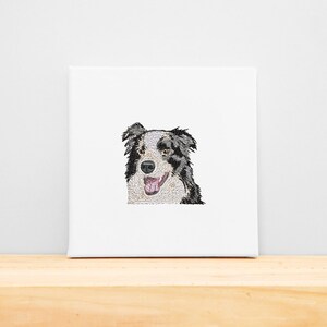 Border Collie Embroidery - Realistic Dog, Beautiful Pet, Animal Craft ...