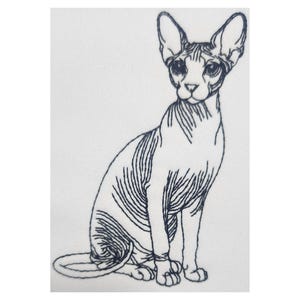 Sphynx Cat Body Outline - Pet Owner, Cat Lovers, Memorial Gift, Animal ...