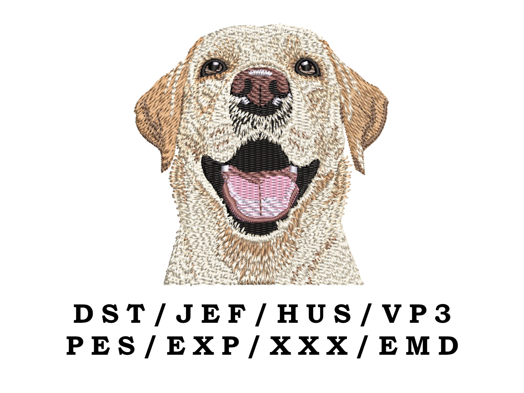 Smiling Labrador Retriever Embroidery File Labrador Gifts - Etsy