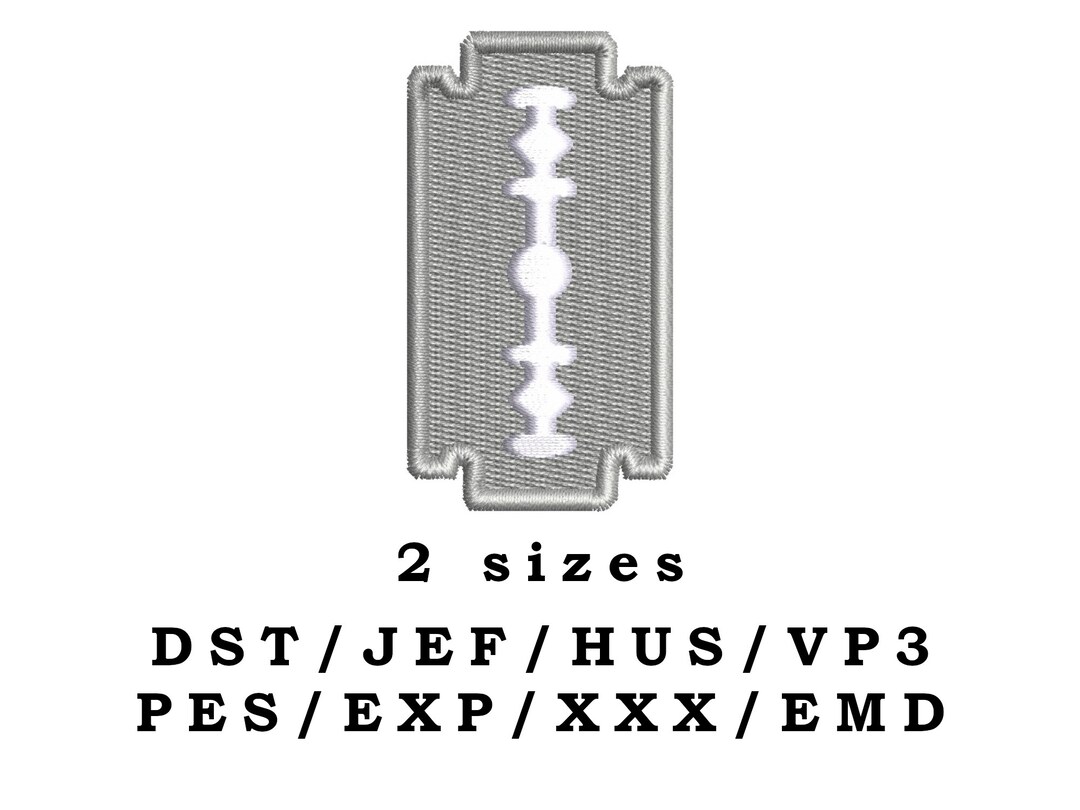 Razor Blade Embroidery Design - Etsy