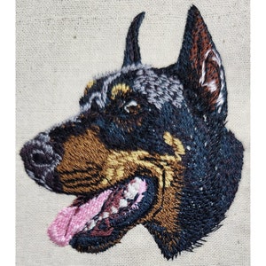 Doberman Pinscher - Dobie Embroidery Pattern, Dog Lover, Huge Breed ...