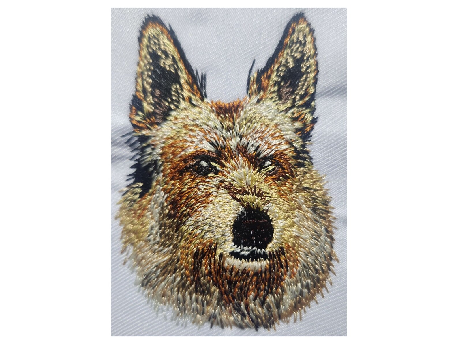 Berger Picard Embroidery Design: Realistic Pet Portrait (digital ...