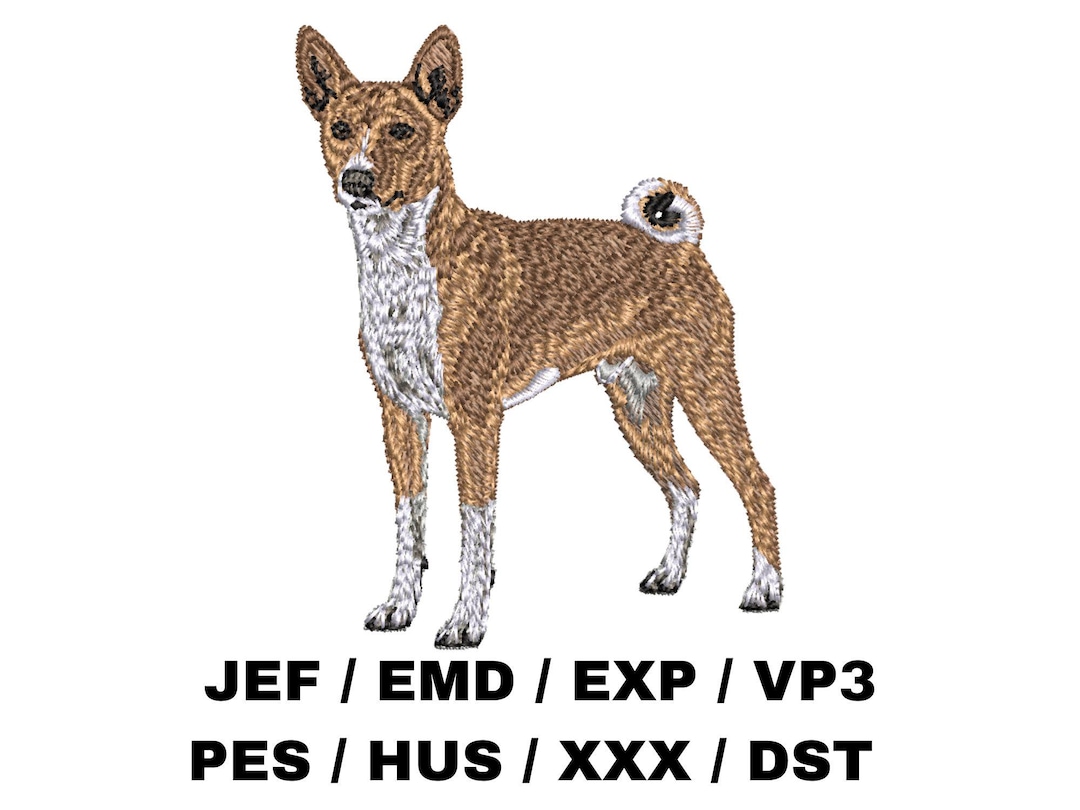 Basenji Realistic Full Body - Dog Portrait Pattern | Instant Download ...