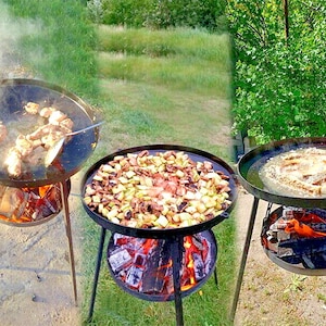 20 in / 50sm Azerbaijani Kazan Cooking Disc High Heat Cooking Skillet ...