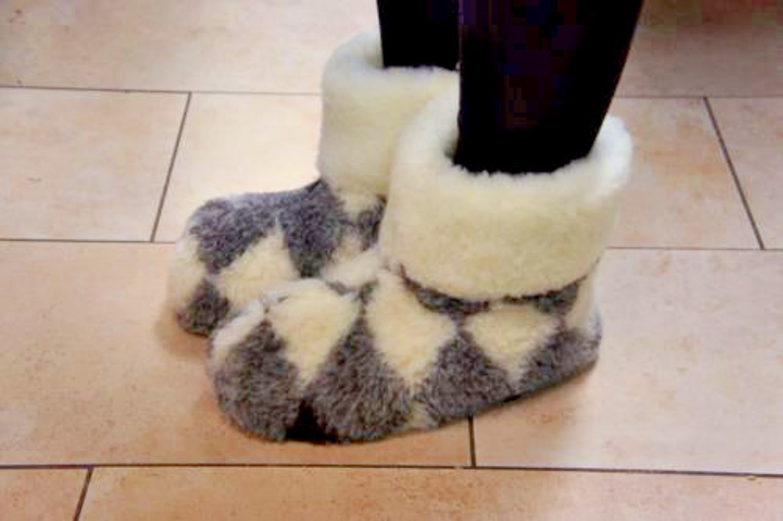 Premium Quality Sheepskin / Sheep Wool Slippers for Women. Made in ...