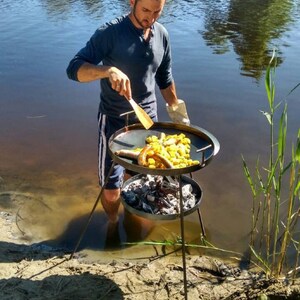 20 in / 50sm Azerbaijani Kazan Cooking Disc High Heat Cooking Skillet ...