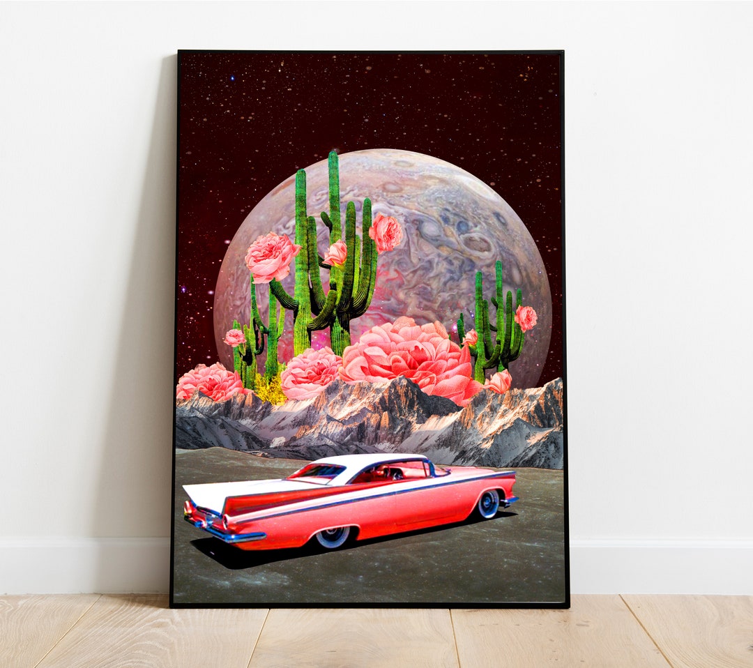 Vintage Car Collage, Collage Art, Retro Collage Art, Surrealism ...