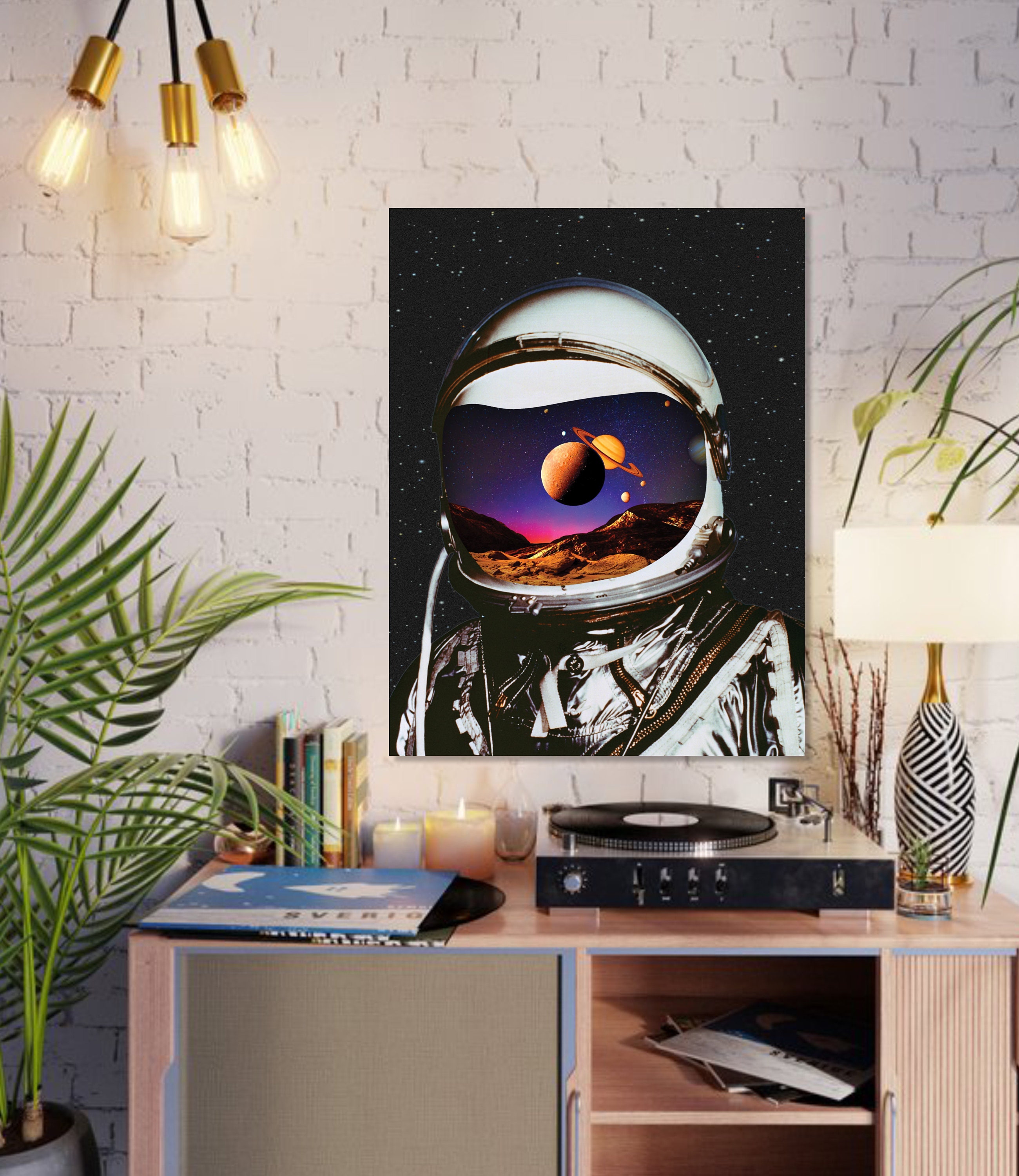 Astronaut Space Man Surrealism Collage Night Nasa Pop - Etsy