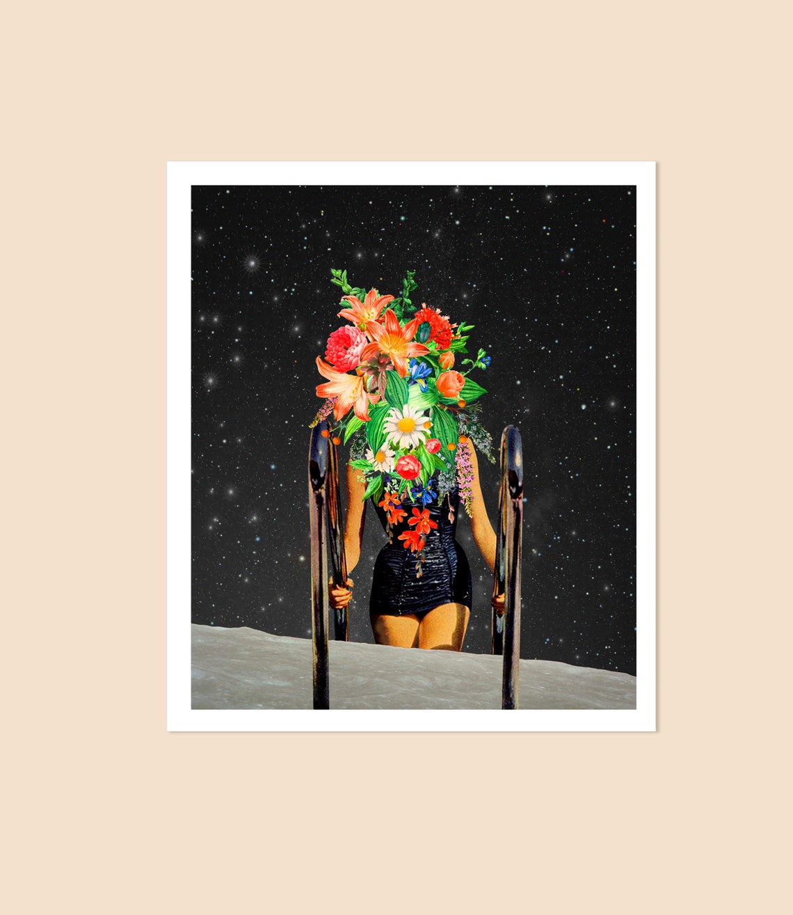 Surreal vintage collage collage art retro art surrealism | Etsy