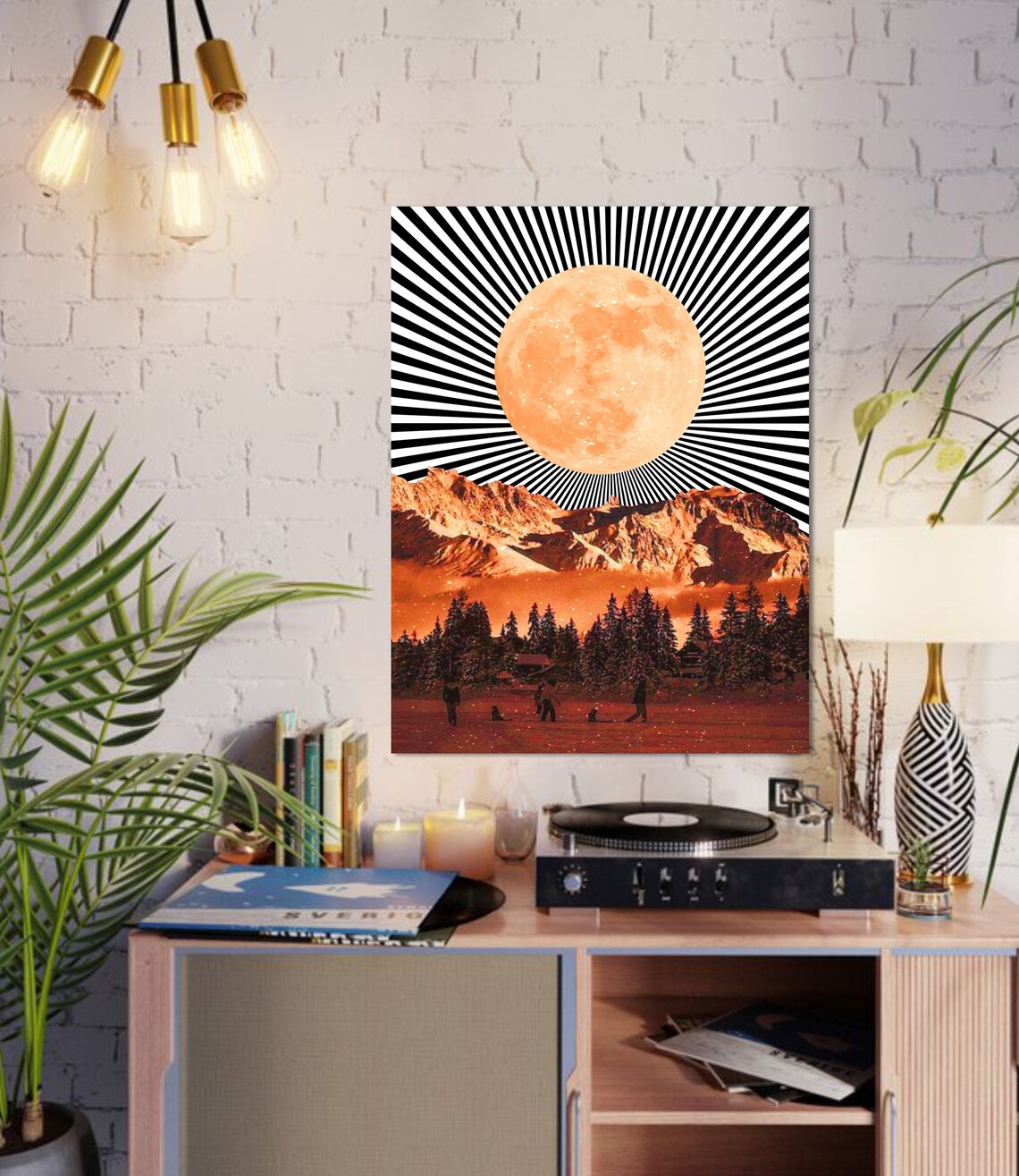 Illusion Art Collage Collage Art Surrealism Magic Moon | Etsy