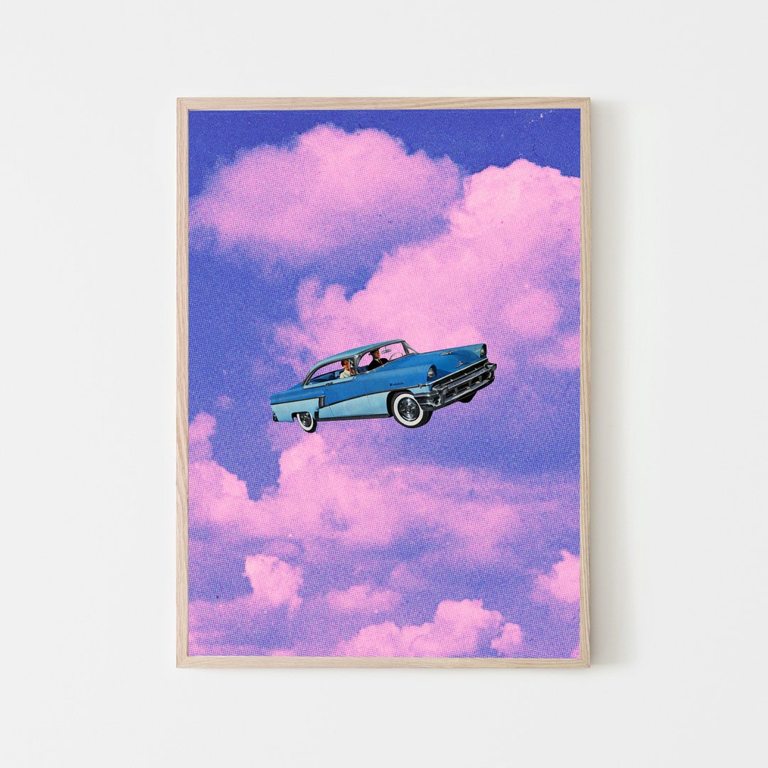Fliegender Traum, Vintage-Kunst, Surrealismus, Retro-Kunst, Sci-Fi ...