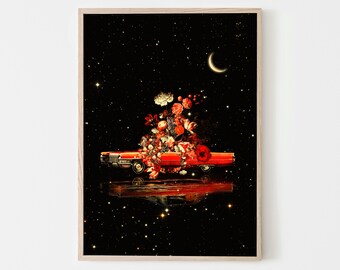 Alien Collage Art Vintage Collage Psychedelic Art Retro Ufo - Etsy