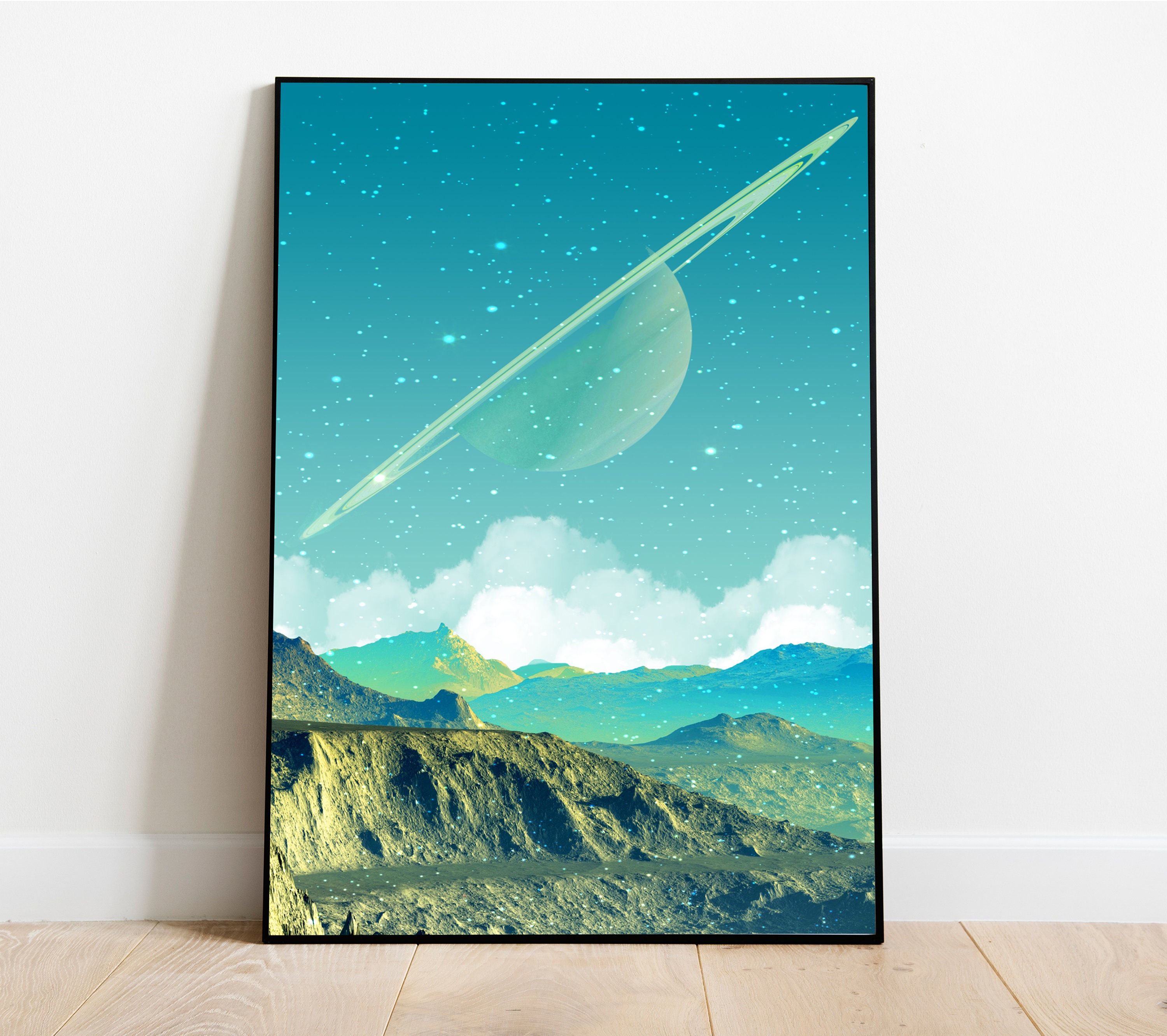 Saturn Collage Collage Art Surrealism Magic Moon | Etsy