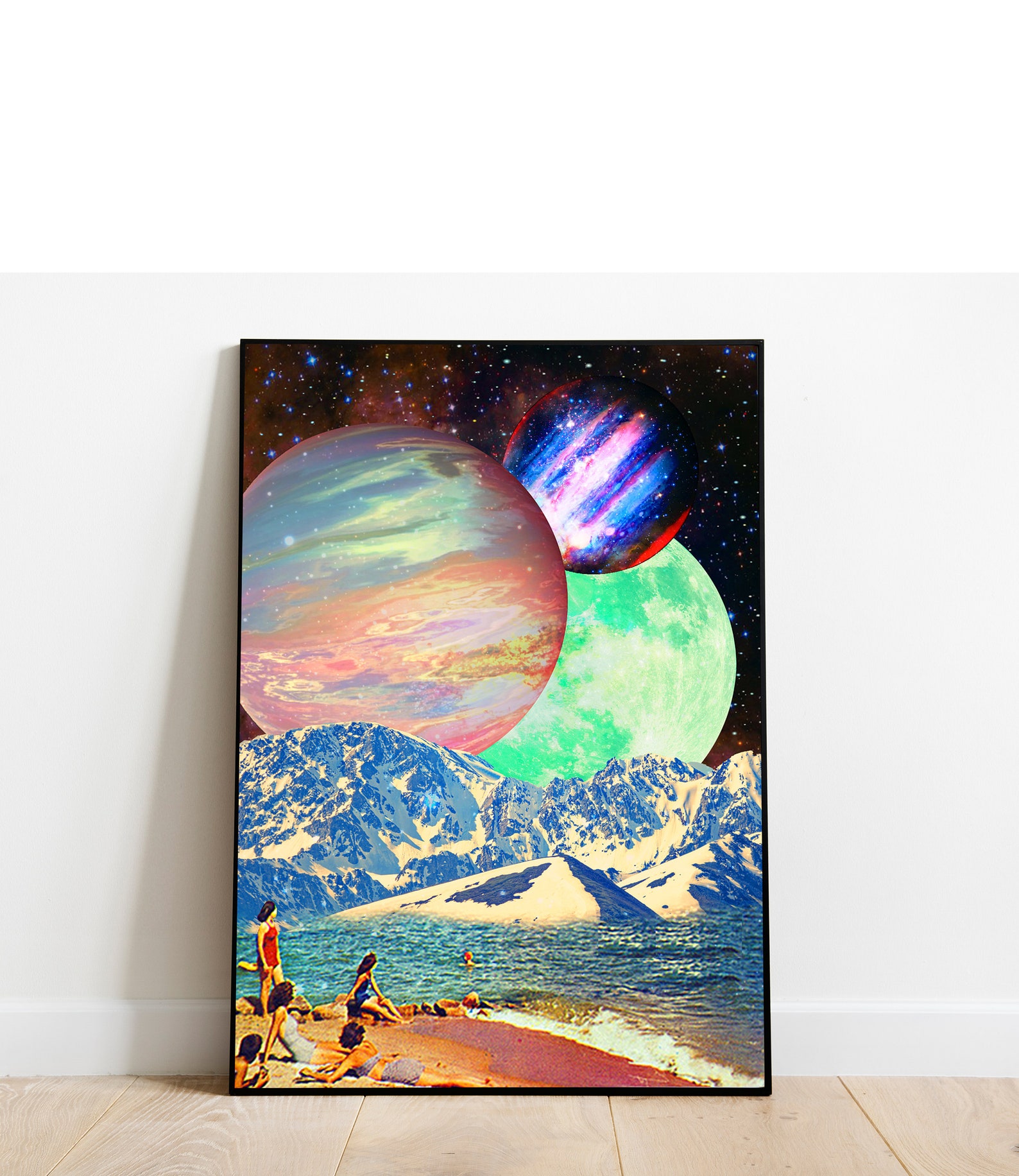 Planets vintage collage collage art retro art surrealism | Etsy