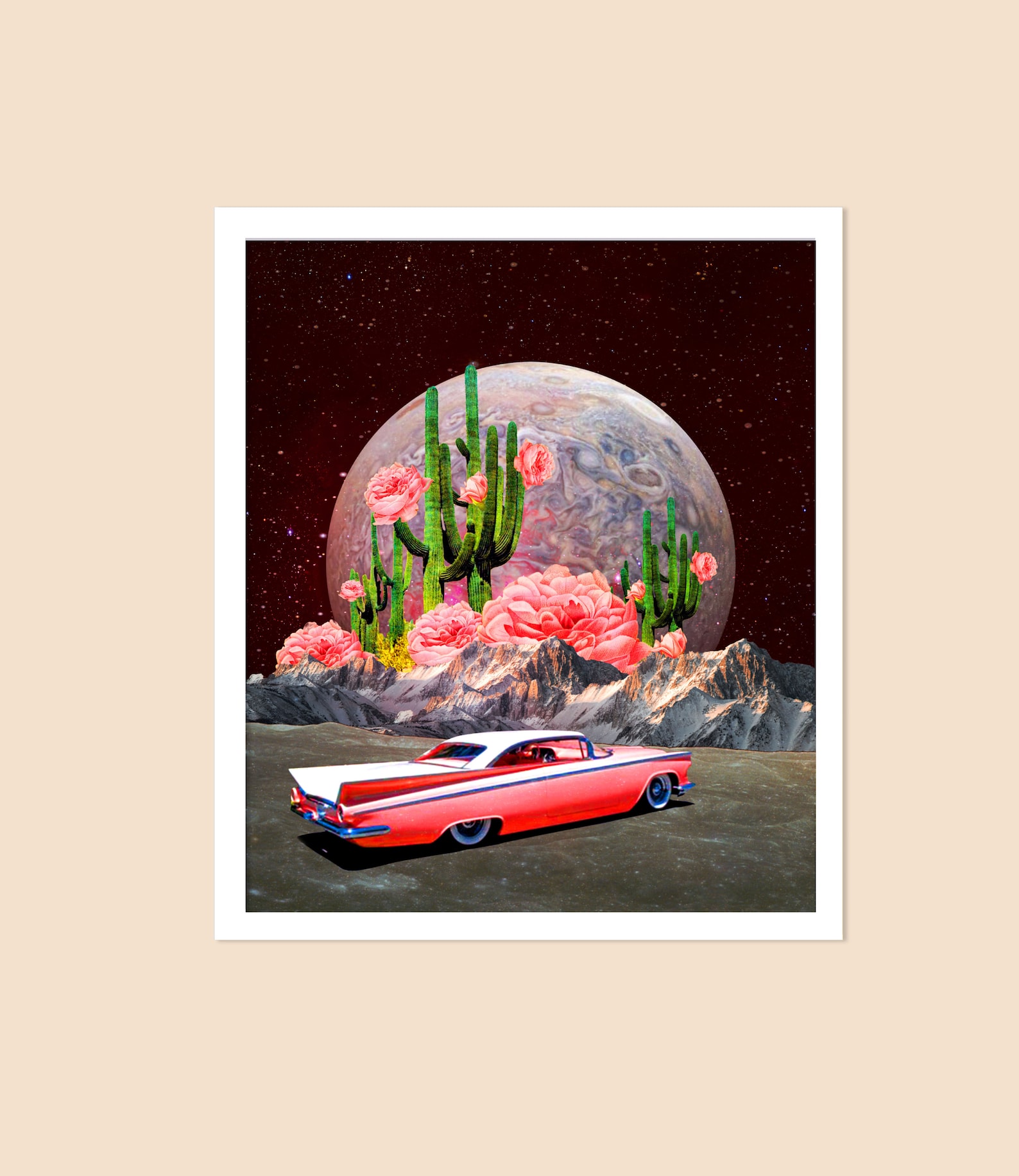 Vintage Car Collage Collage Art Retro Collage Art | Etsy