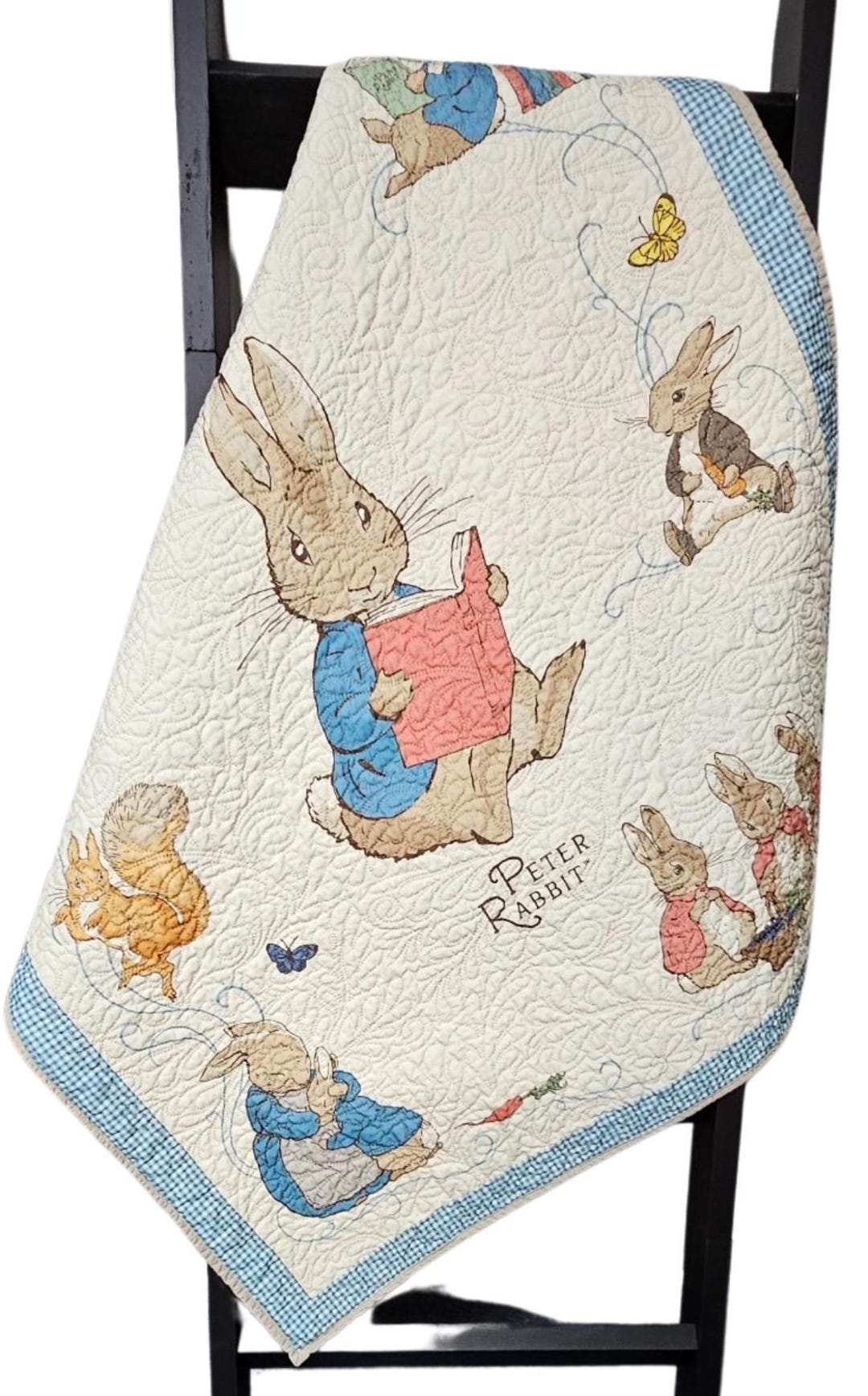 Quilt, the Tale of Peter Rabbit, Finished Quilt, Baby Quilt, Baby ...