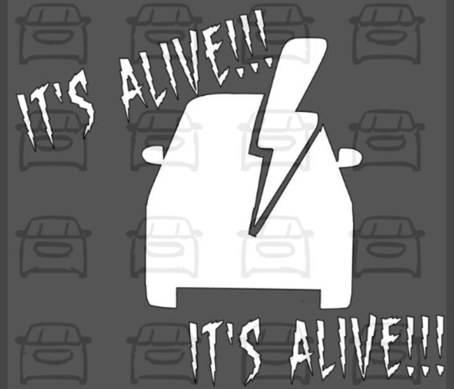 It's Alive!! It's Alive!! Electric Vehicle Vinyl Decal 5.5 Inch X 5 ...