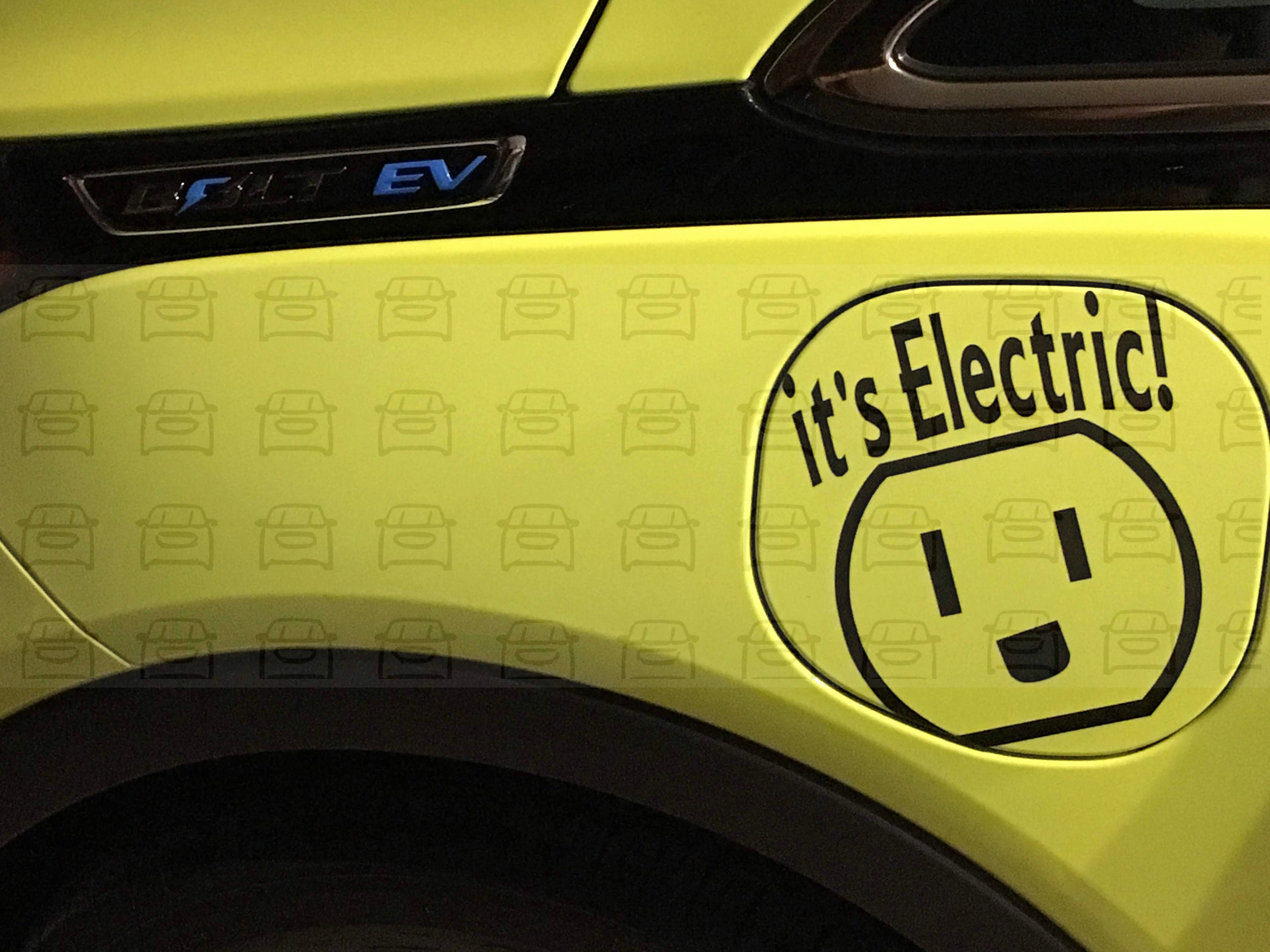 Electric Vehicle Vinyl Decal: Weatherproof EV Car Sticker - Etsy