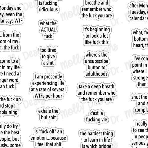 NSFW Quotes Printable Planner Stickers Printable Quote - Etsy