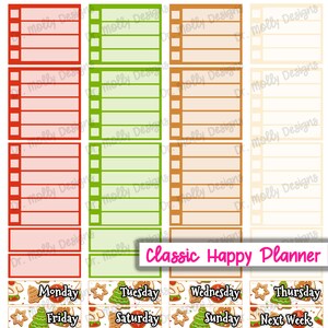 Christmas Cookies | Printable Weekly Planner Stickers | Printable Happy ...