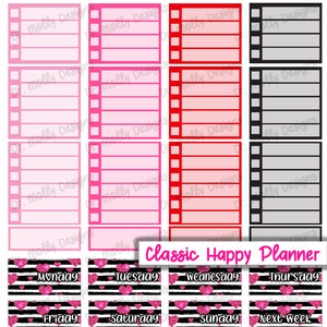 Valentine's Day | Printable Weekly Planner Stickers | Printable Happy ...