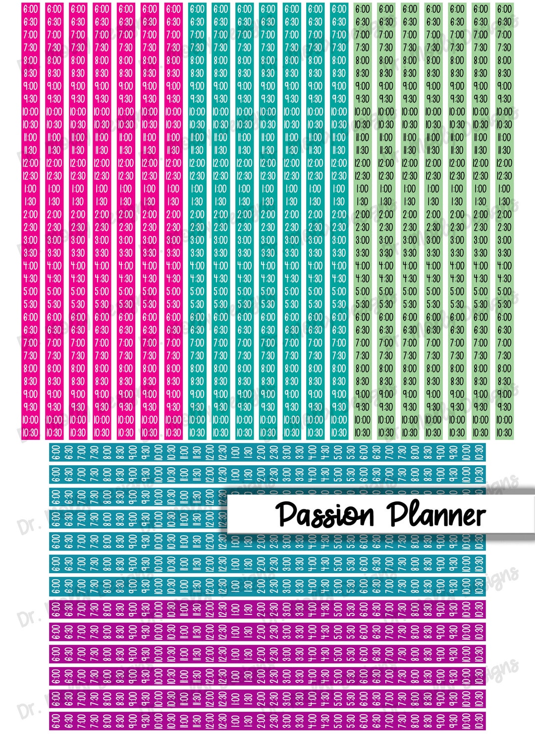 Bright Timelines | Passion Planner Printable Planner Stickers ...