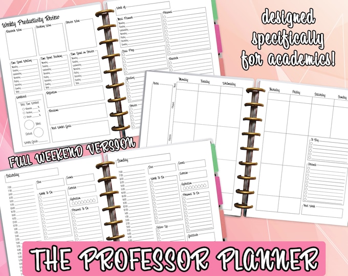 THE PROFESSOR PLANNER Printable Planner for Academics - Etsy