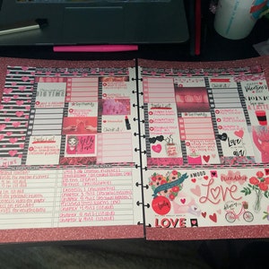 Valentine's Day Printable Weekly Planner Stickers | Etsy