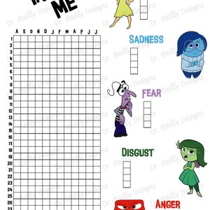 Inside Me | Mood Tracker | Yearly Mood Tracker | Printable Mood Tracker ...