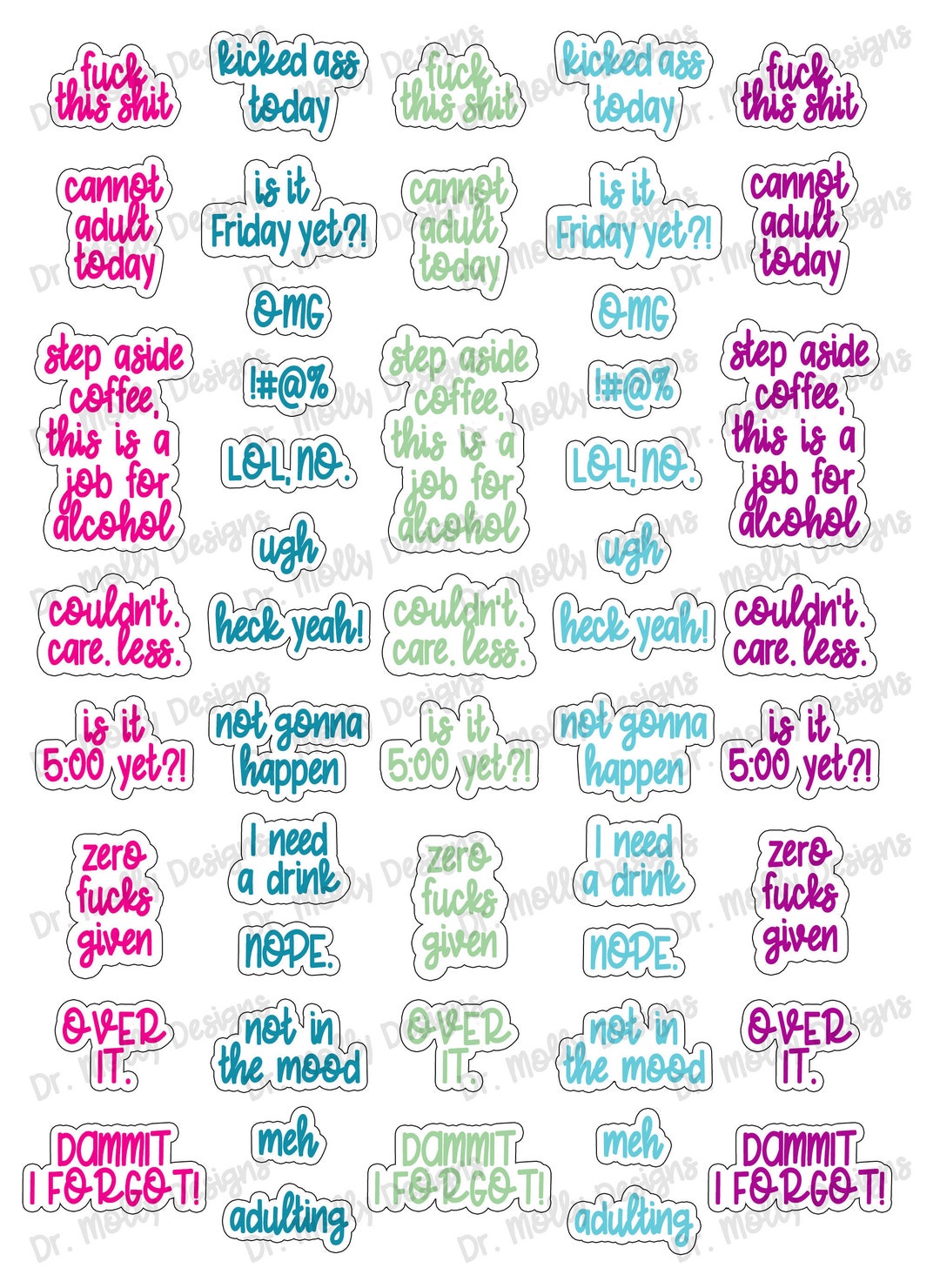 NSFW Quotes | Printable Planner Stickers | Printable Quote Stickers ...