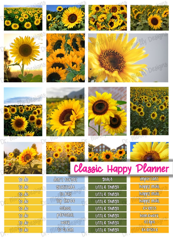Stickers Stickers, Labels & Tags Functional Stickers Sunflower Stickers ...
