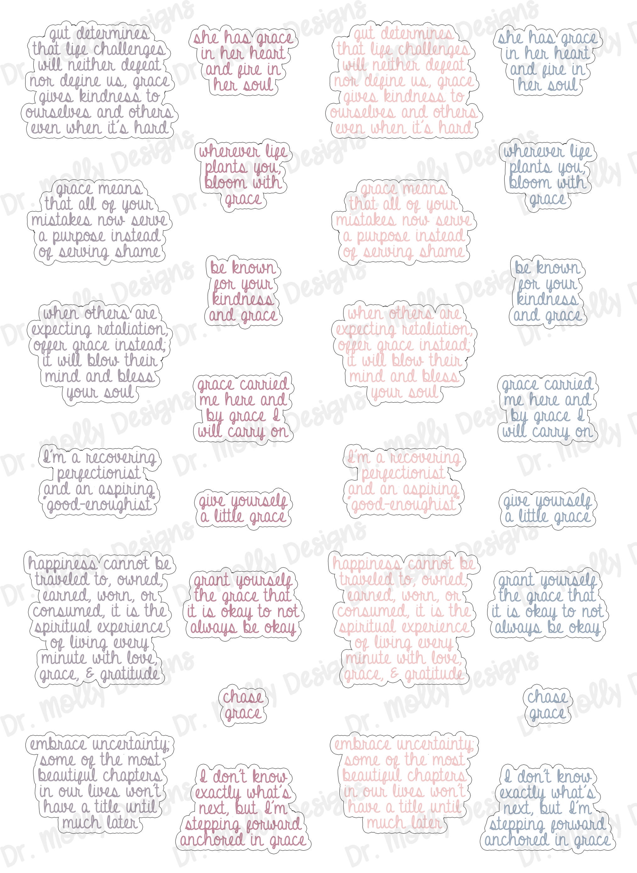 Grace Quotes | Printable Planner Quote Stickers | Downloadable Planner ...