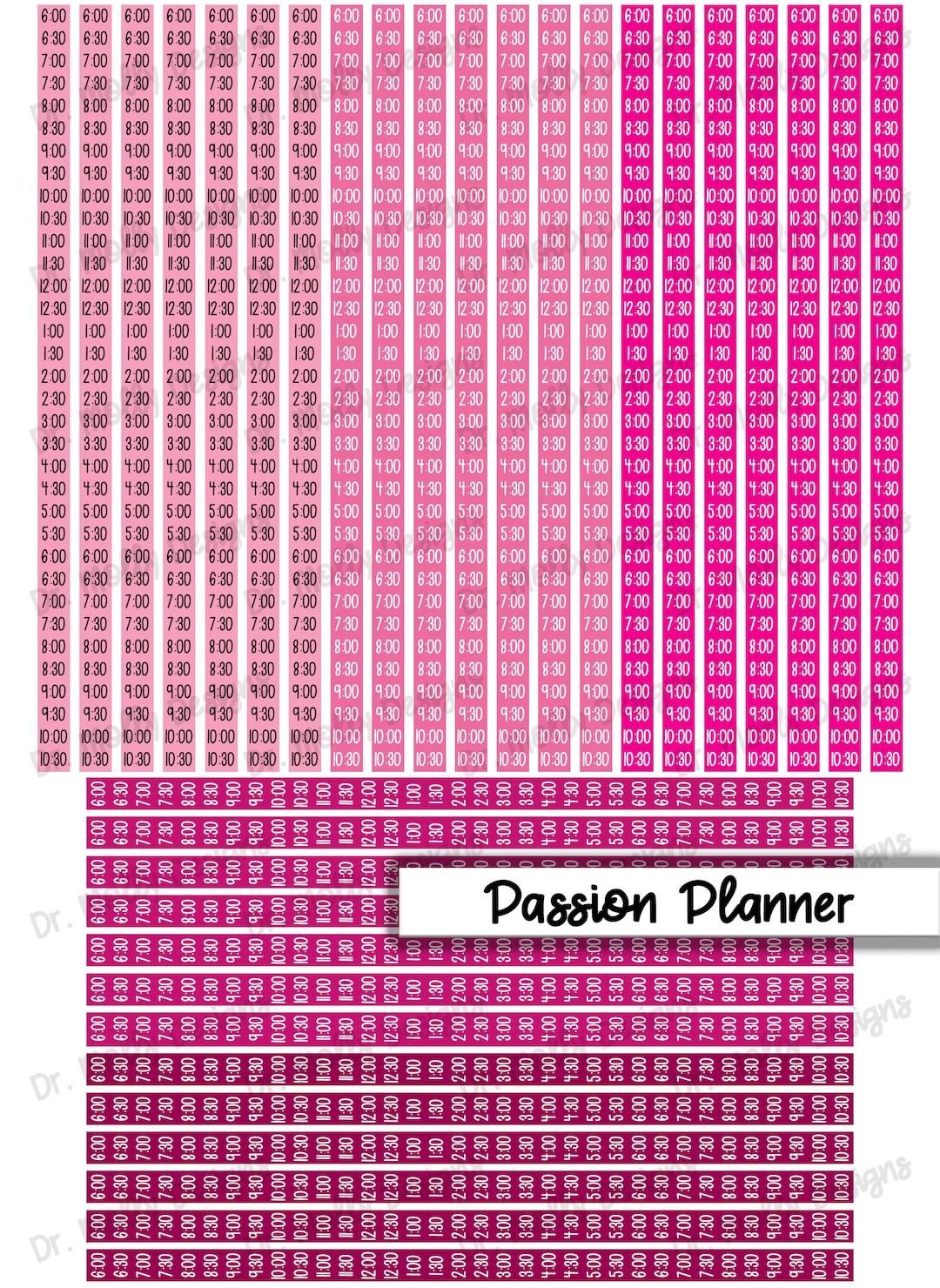Pink Timelines | Passion Planner Printable Planner Stickers | Printable ...