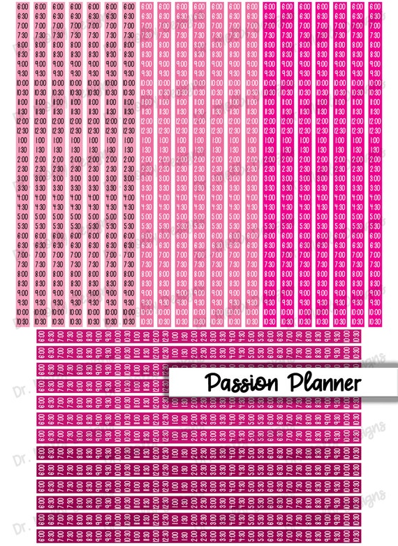 Pink Timelines Passion Planner Printable Planner Stickers - Etsy