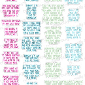 Burnout Quotes | Printable Planner Stickers | Printable Quote Stickers ...