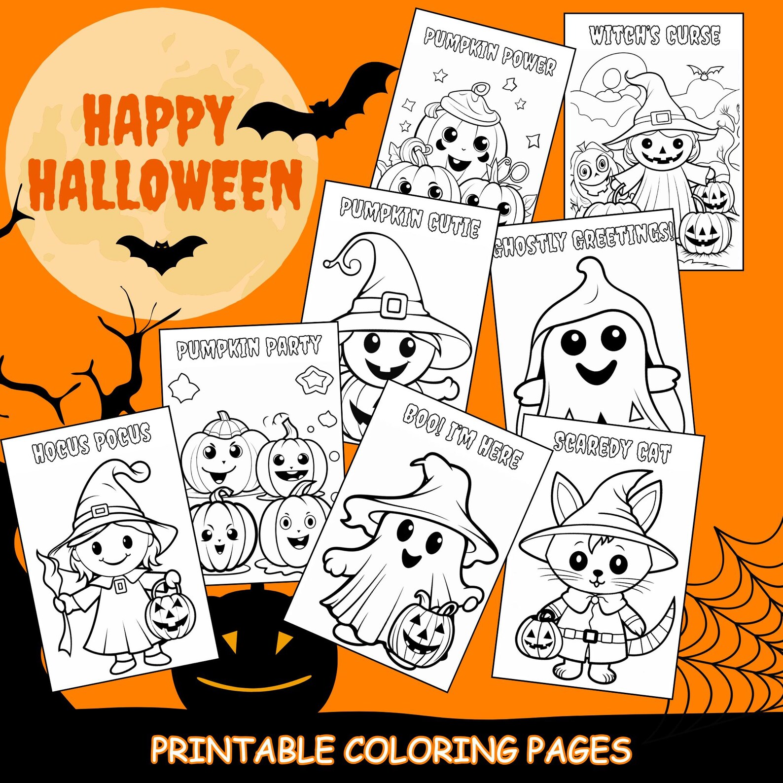Printable Halloween Coloring Sheets | Activity for Kids | Halloween ...