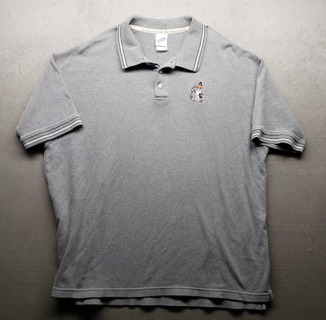 Vintage VTG Looney Tunes Daffy Duck Polo Warner Bros. Studio Store Size ...