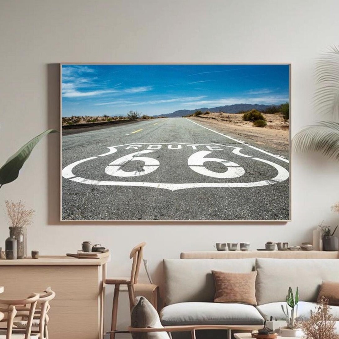Nostalgic Route 66 Wall Print: the Ultimate Americana Journey From ...