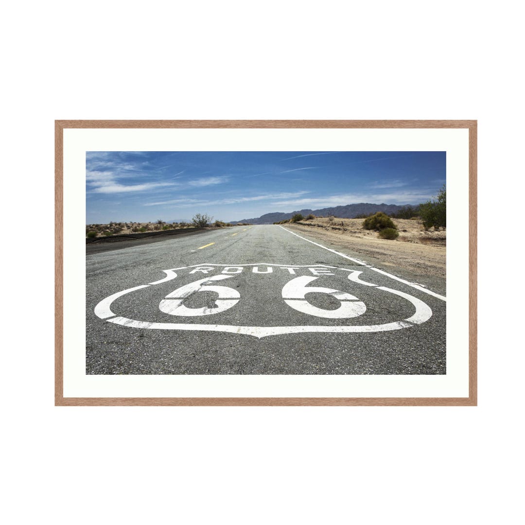 Nostalgic Route 66 Wall Print: the Ultimate Americana Journey From ...