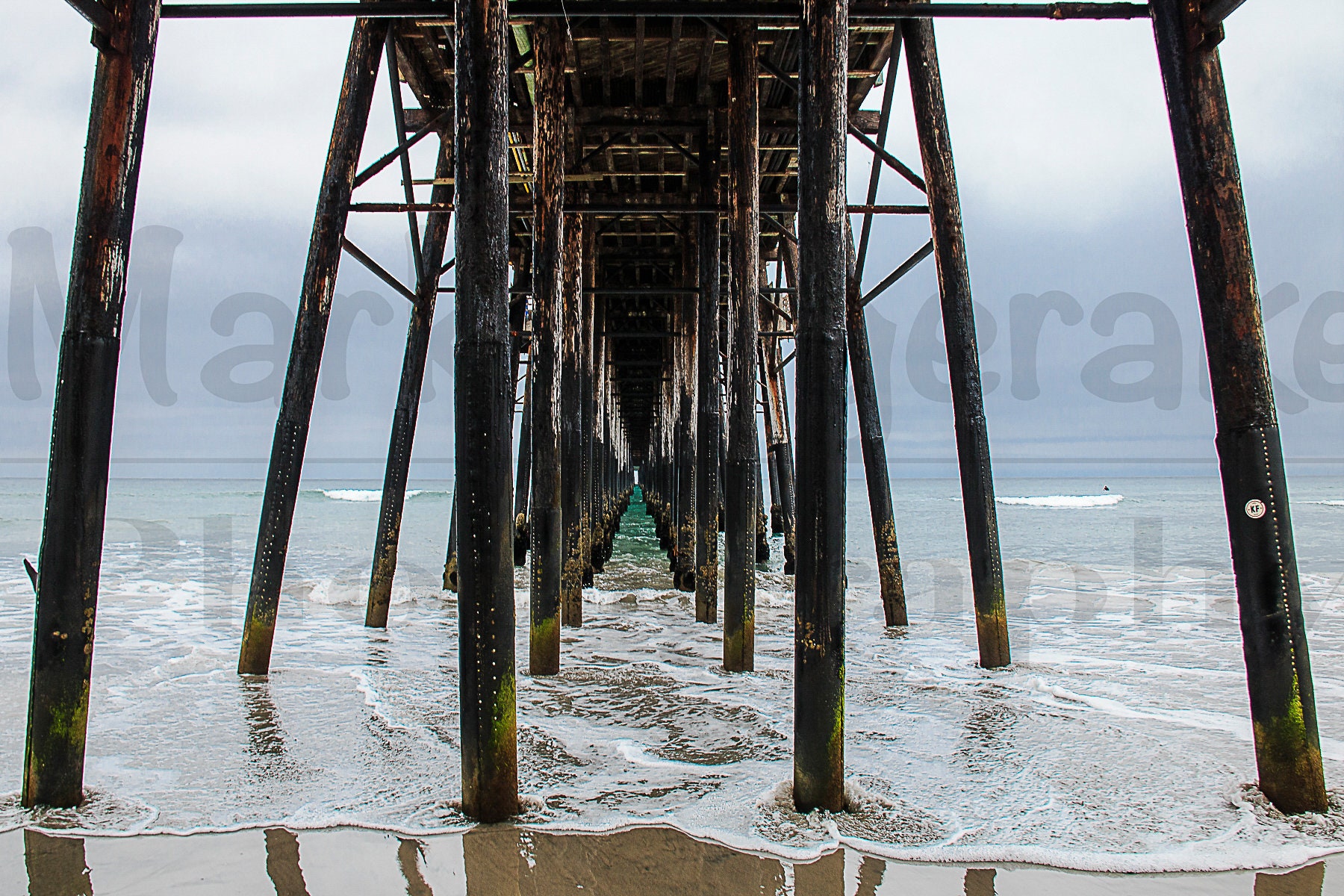Under the Wooden Oceanside Pier 4x6” Photo Postcard, Oceanside ...