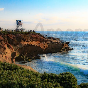 La Jolla Cove Beautiful California Coastline, Lifeguard Tower ...