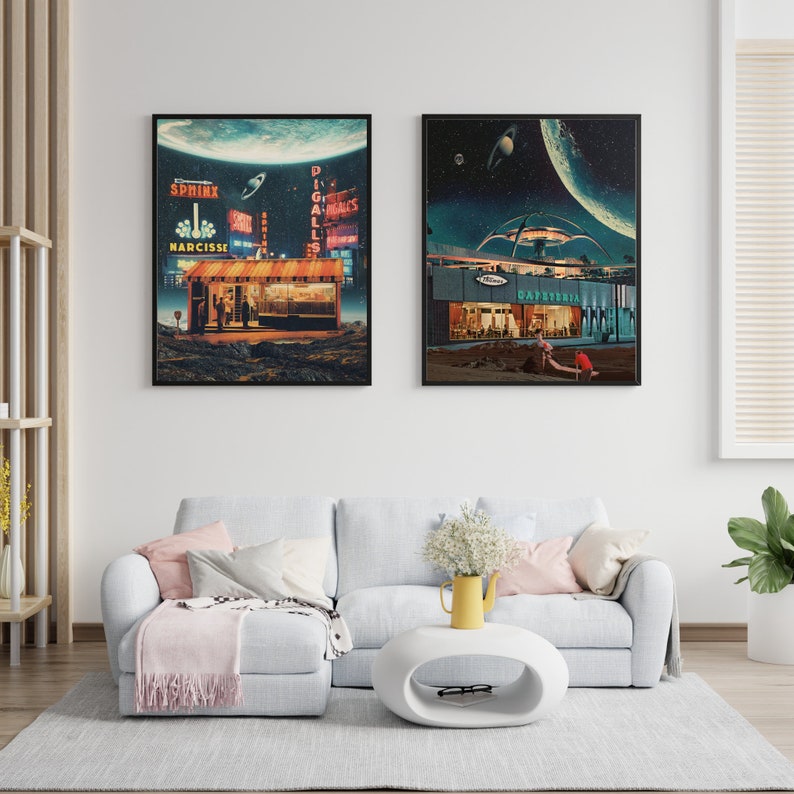A Postcard From Year 2347 - [collage, Art Print, Retro, Space ...