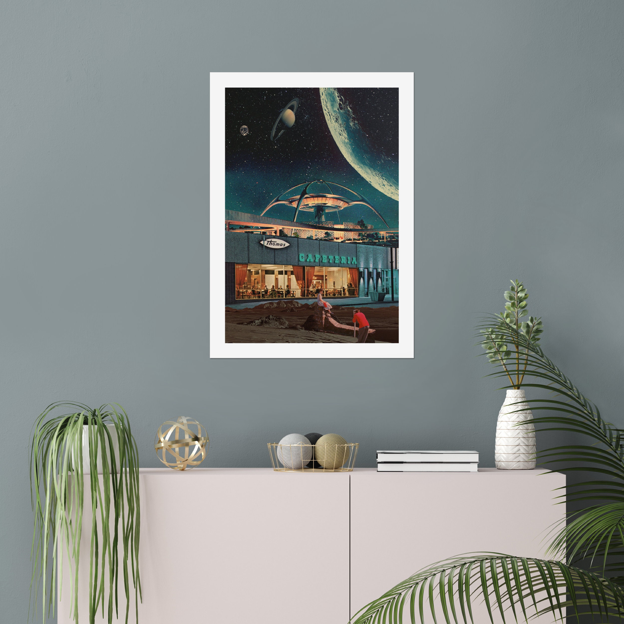A Postcard From Year 2346 - [collage, Art Print, Retro, Space ...