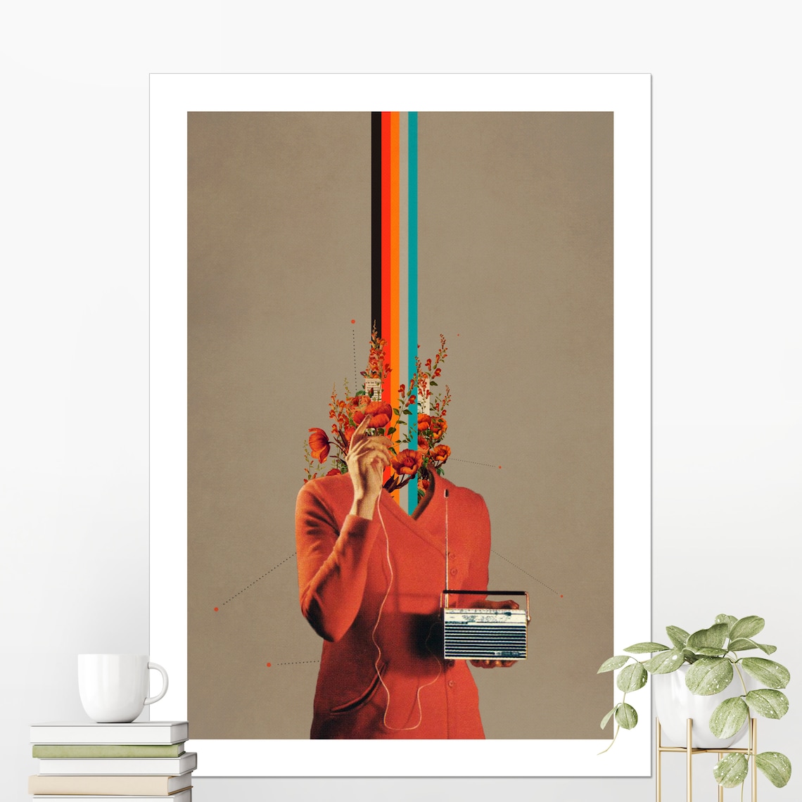 Musicolor Print surreal Collage Artelegant Wall Decor - Etsy
