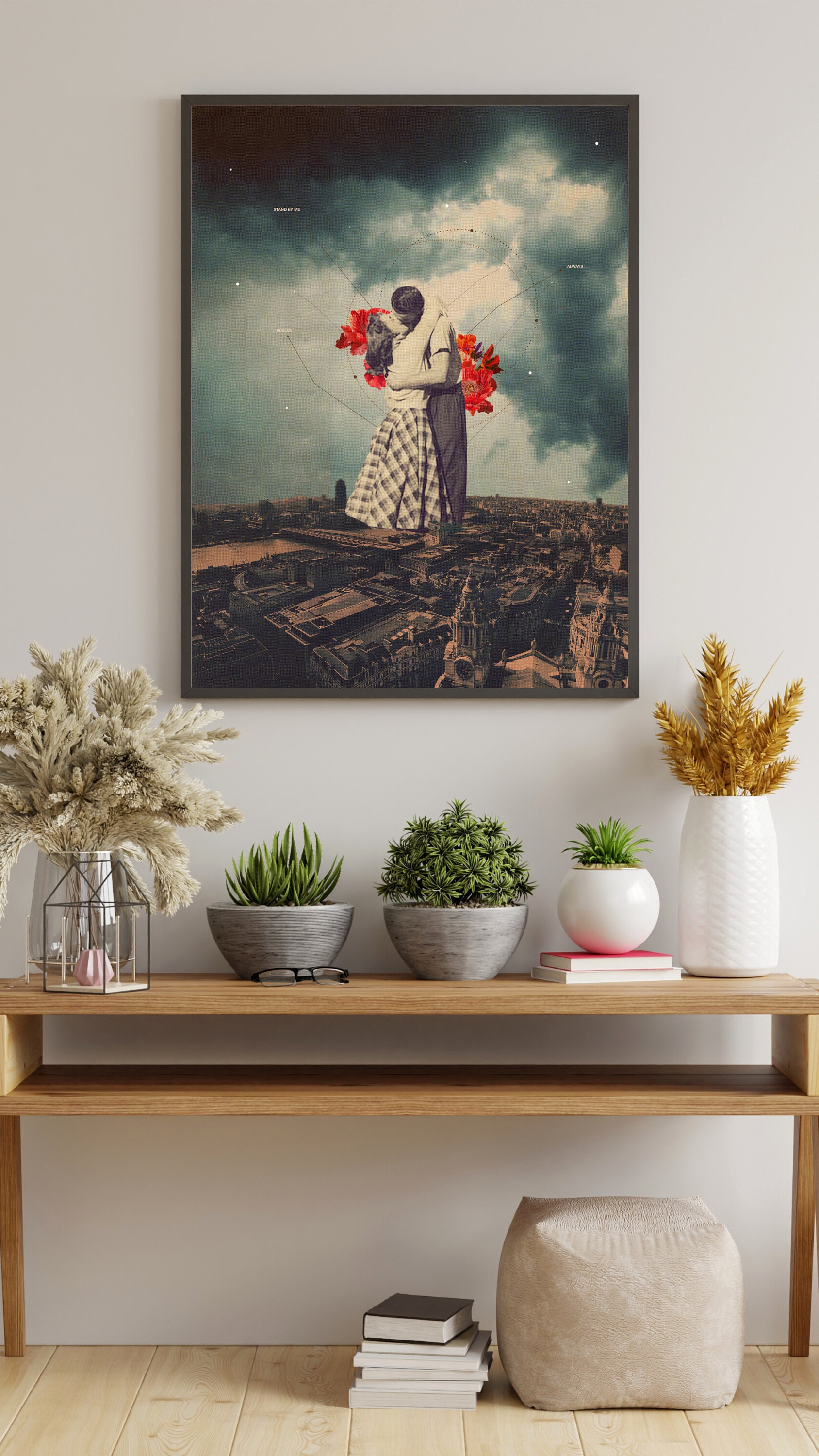 Stand by Me Art Print surreal Collage Artelegant Wall - Etsy