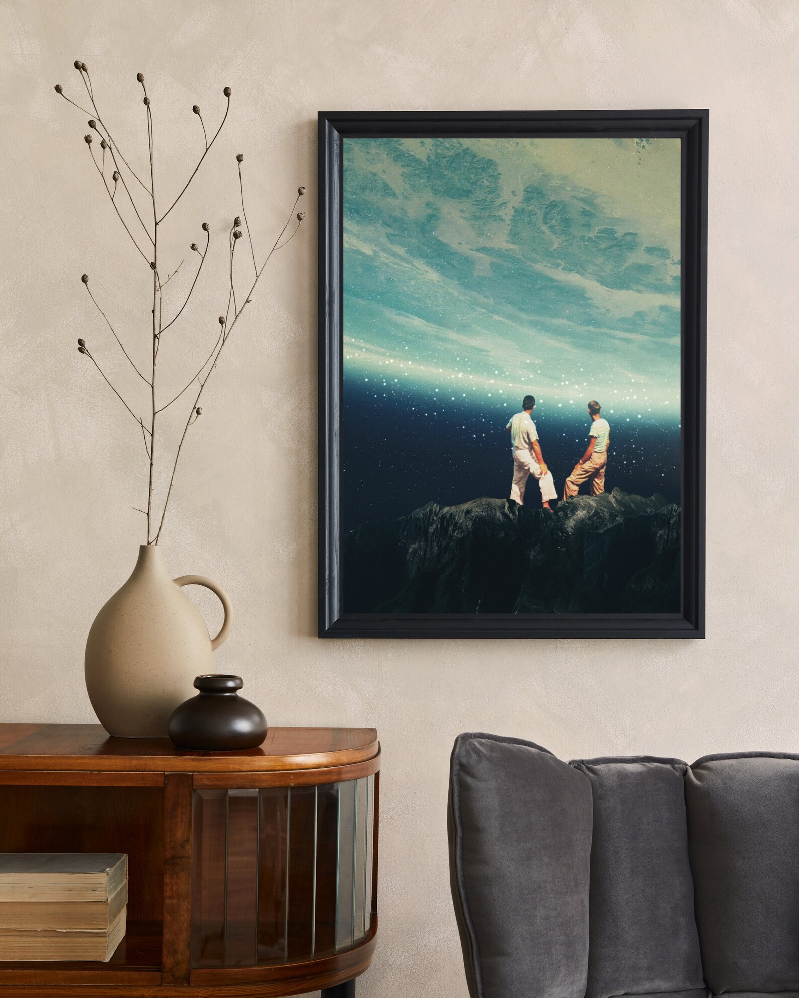 The Earth Was Crying and We Were There Print collage, Art, Retro, Space ...